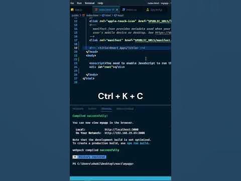 comment shortcut keys in visual studio code | vs code - YouTube