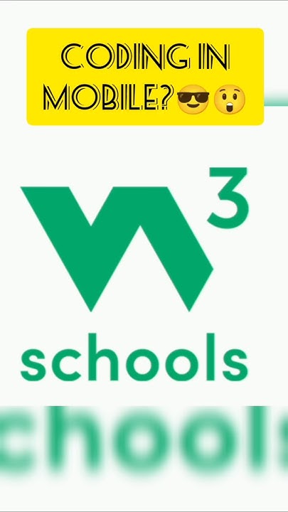 W3 schools mobile coding website😎😲#w3schools#coding#codingtutorial#coders#codingcommunity#shorts ...