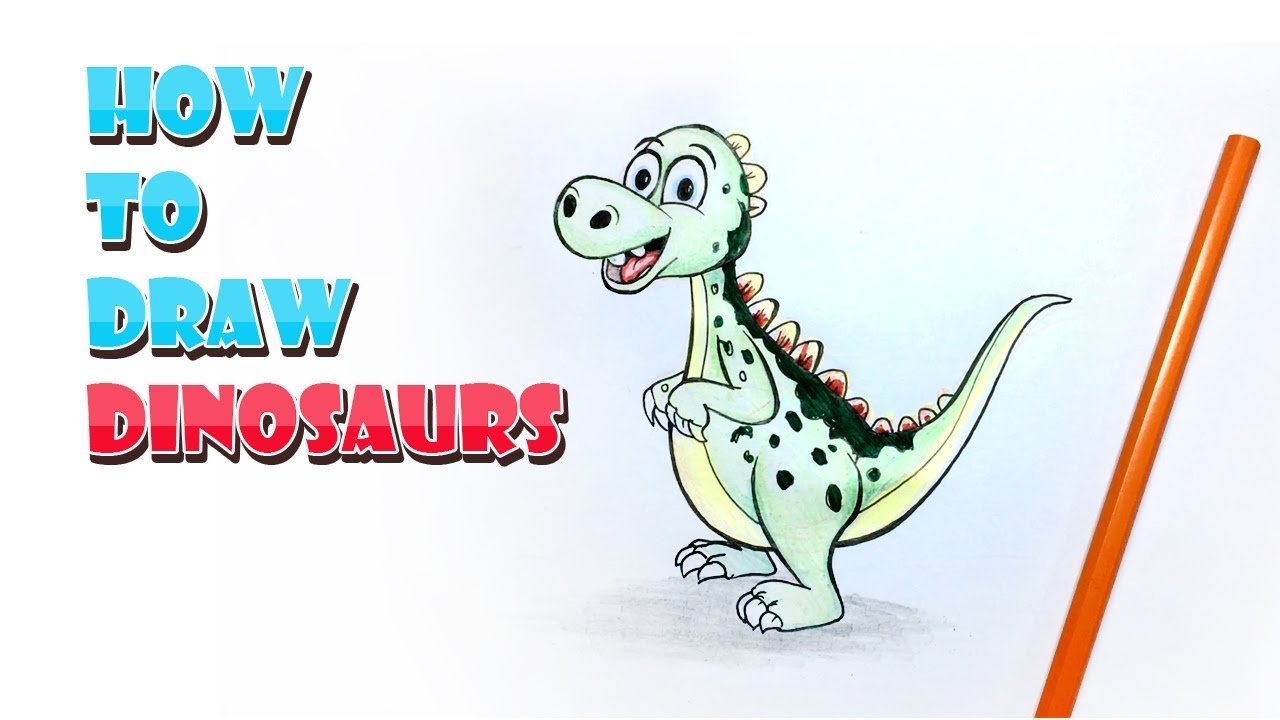 How to Draw a Dinosaur | Pencil Drawing Academy - YouTube