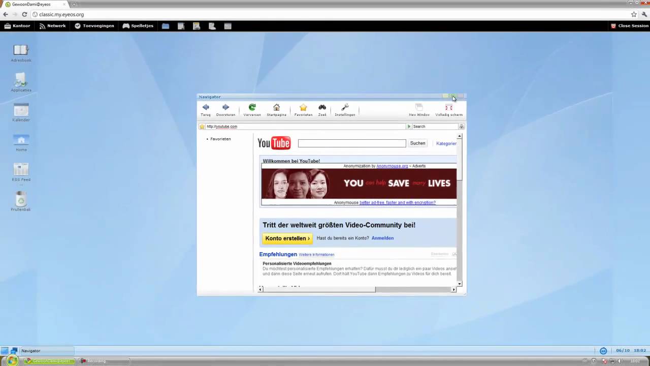 eyeOS - Web-based operating system - YouTube