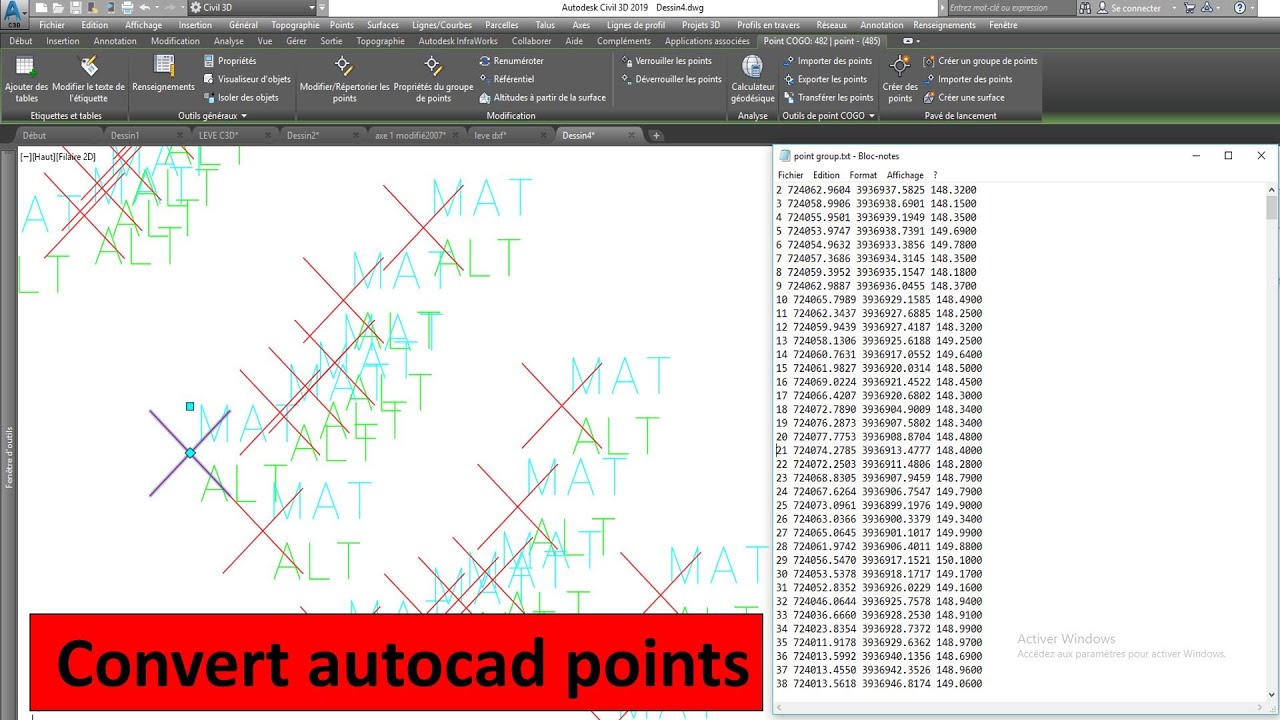 COVERT AUTOCAD POINTS TO CIVIL POINTS AND EXPORT THEM YouTube covert-autocad-points-to-civil-points-and-export-them-youtube