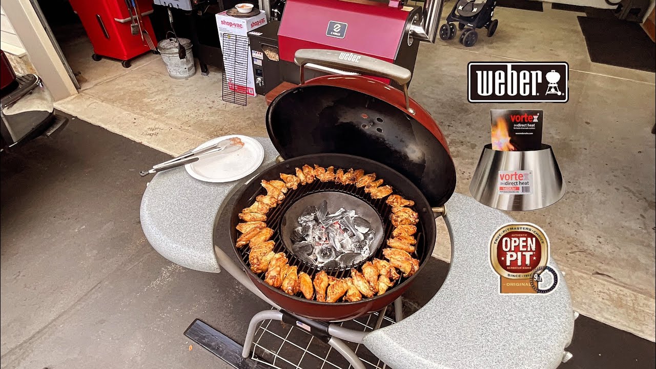 Hot and Fast Weber 22” Kettle Vortex Chicken Wings! / Bacon Wrapped ...