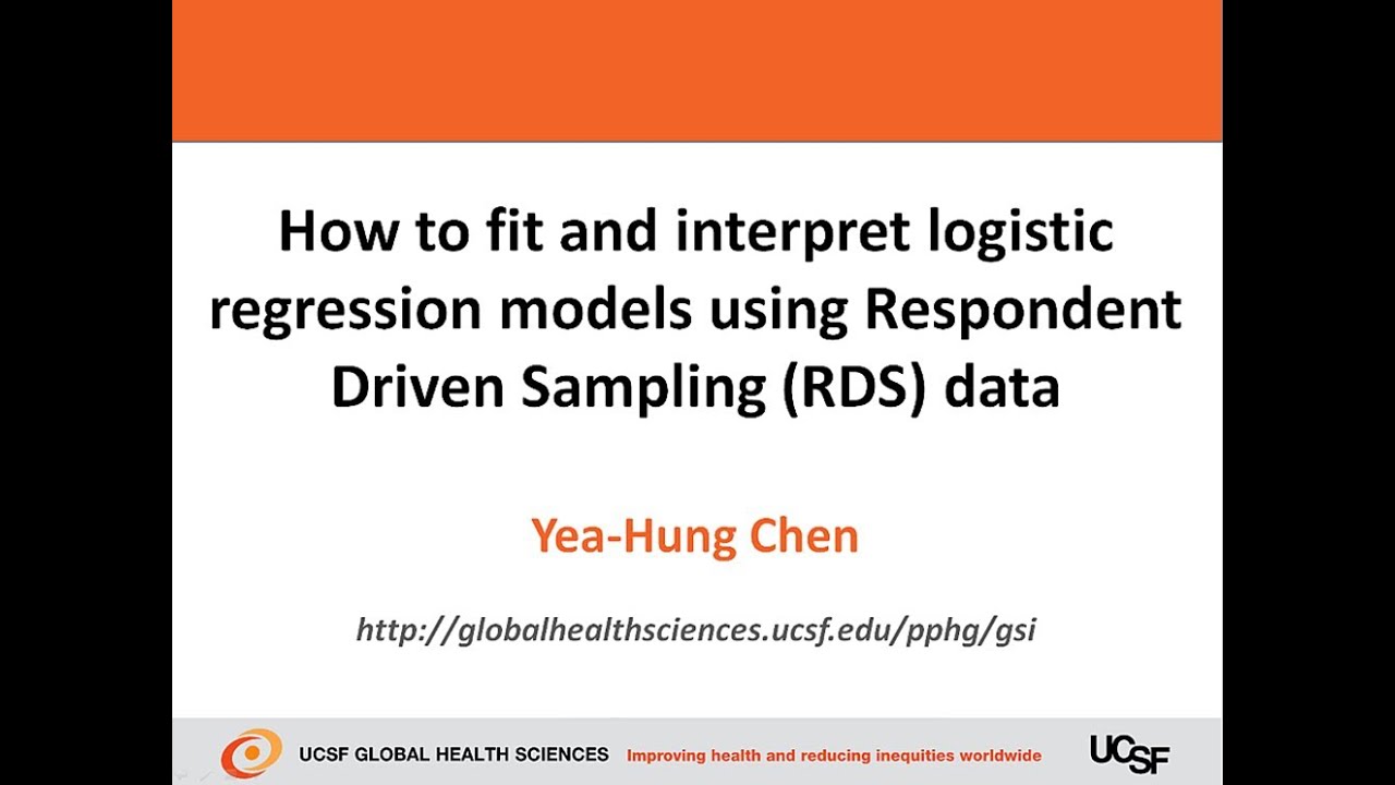 BSS Data Analysis - Logistic regression models using RDS data - YouTube