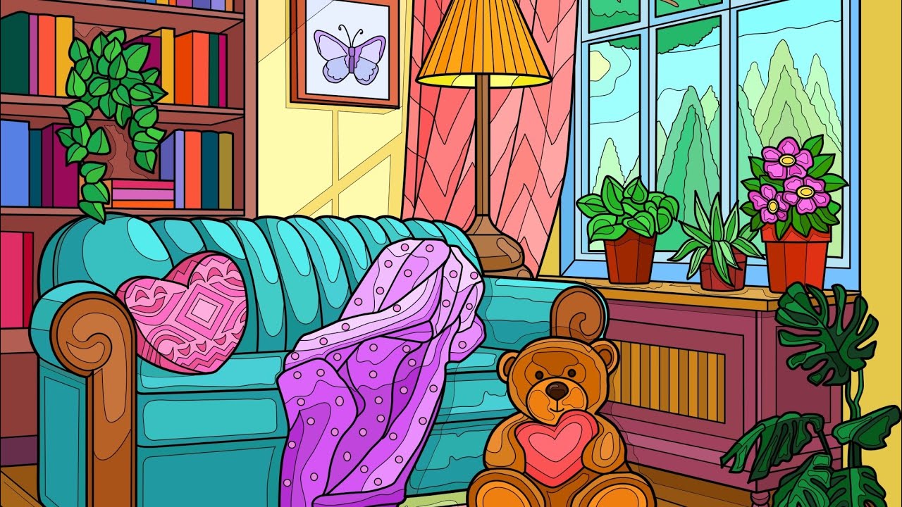 Hey Color app Living Room #paintbynumbers #colorwithme #summer # ...
