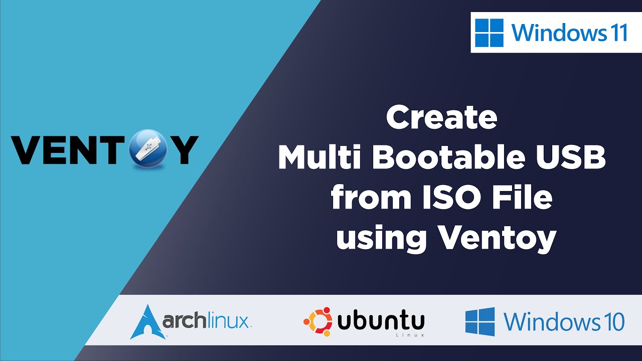 How To Create Multi Bootable Usb From Iso File Using Ventoy On Windows