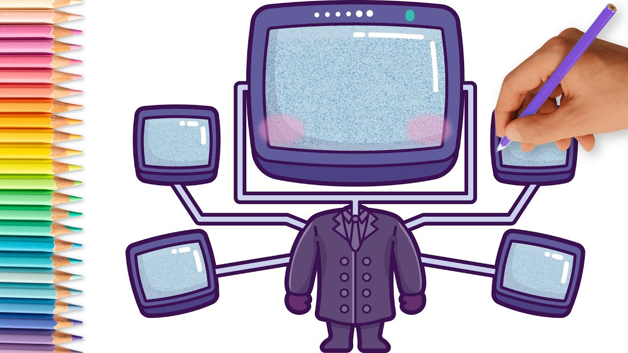 CÓMO DIBUJAR a BIG TV MAN de SKIBIDI TOILET FÁCIL | Dibujos Kawaii ...