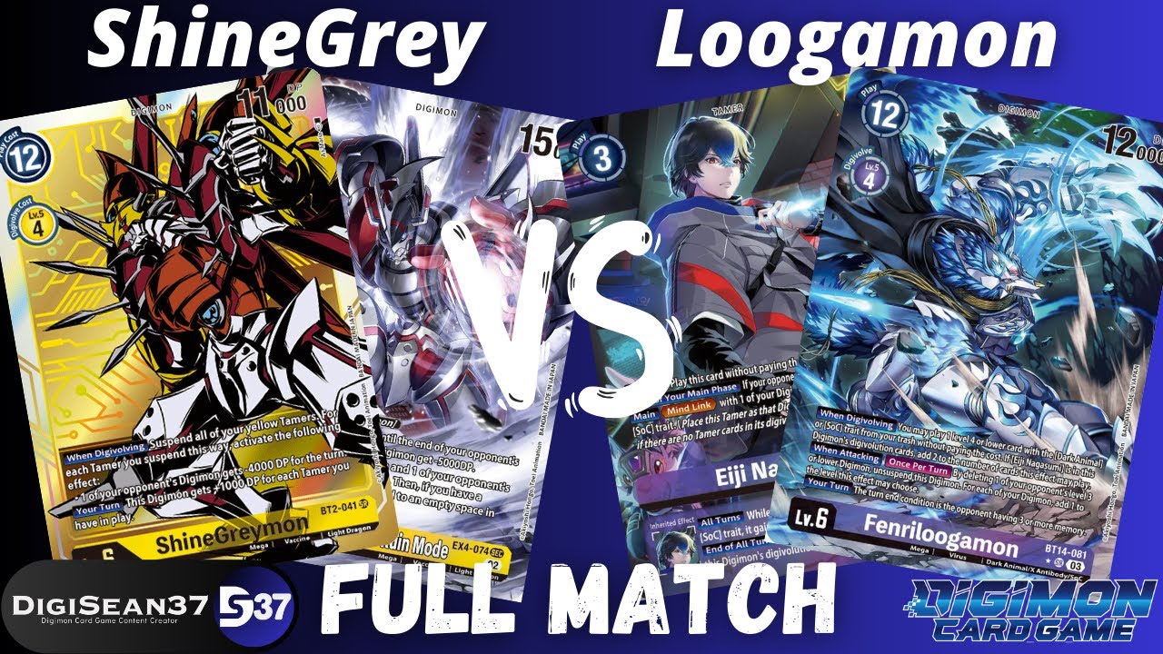 ShineGreymon Ruin Mode Turbo VS Loogamon | Digimon Card Game | BT14 ...