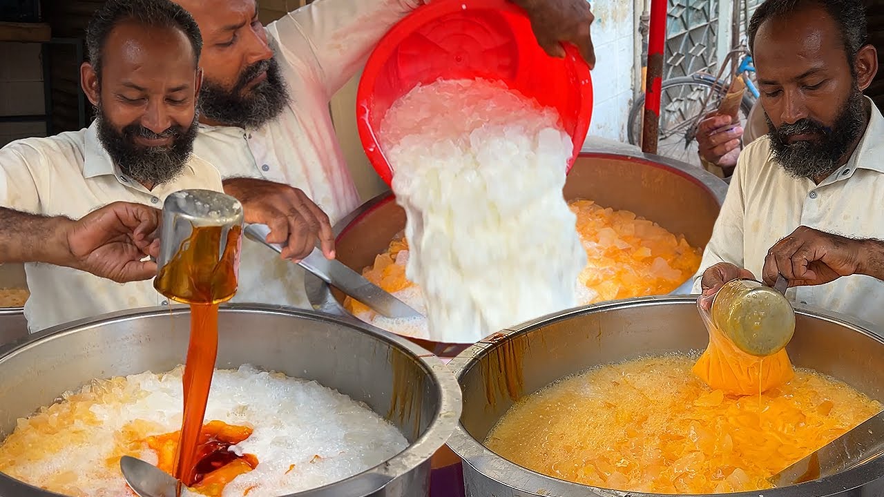 MANGO JUICE 🥭 Refreshing Summer Street Drink Ice Mango Milk Shake ...