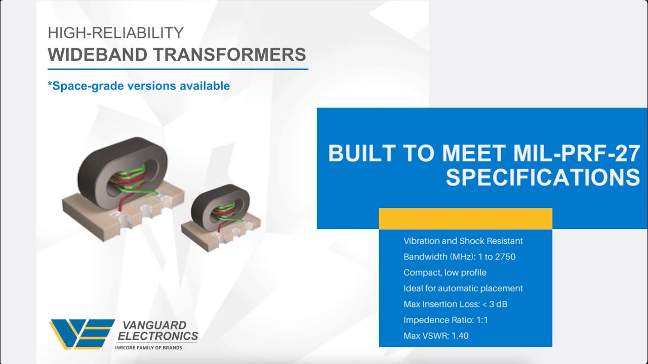 High-Reliability Wideband Transformers UWB Series | Vanguard Electronics - YouTube