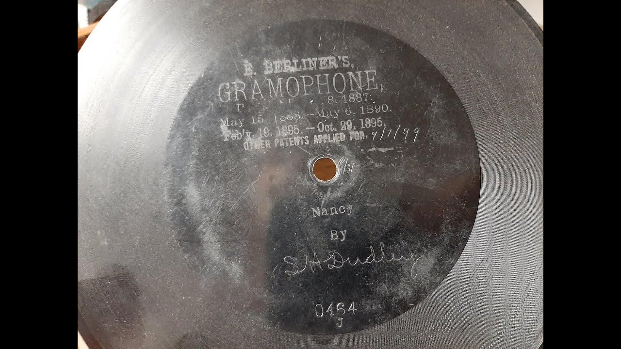 "Nancy" by S H Dudley Berliner Disc on BZH Hornless Talking Machine ...