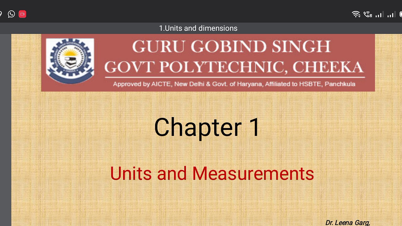 Units & Dimensions (part-1) HSBTE syllabus of Applied Physics subject ...