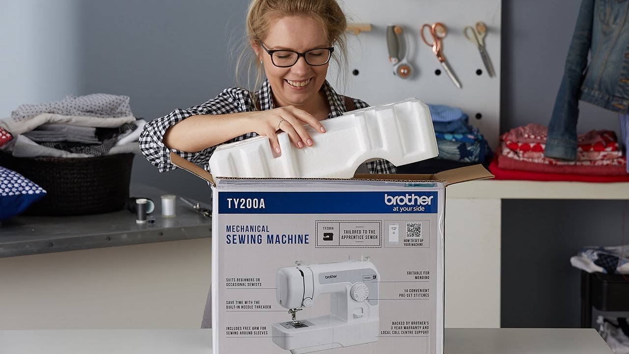 How to setup the Brother TY200A Sewing Machine - YouTube