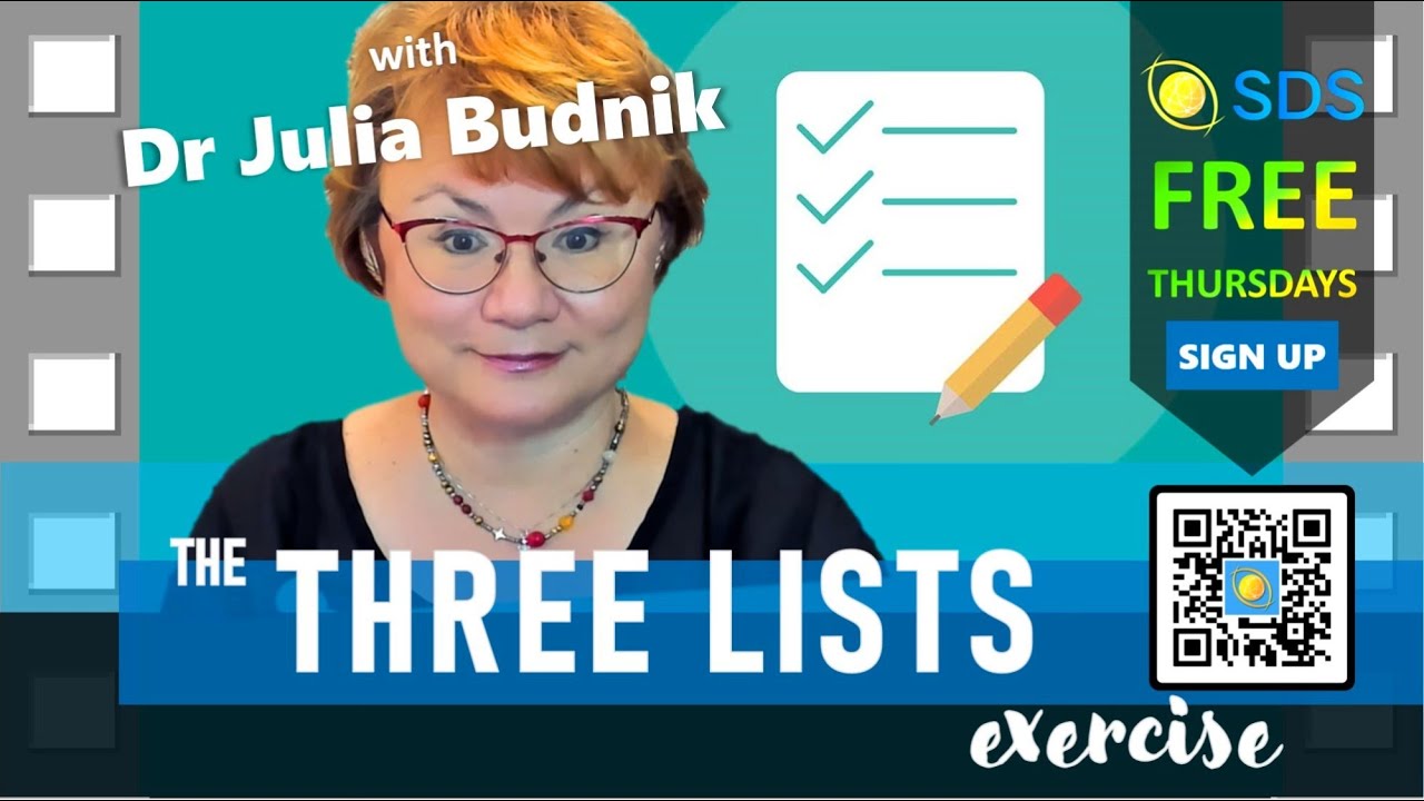 SDS Thursday: Three Lists Exercise with Dr Julia Budnik #motivation # ...