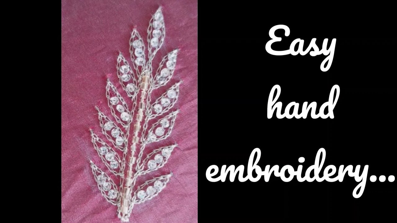Easy handmade embroidery || How to do Karchobi embroidery || Kasab work ...