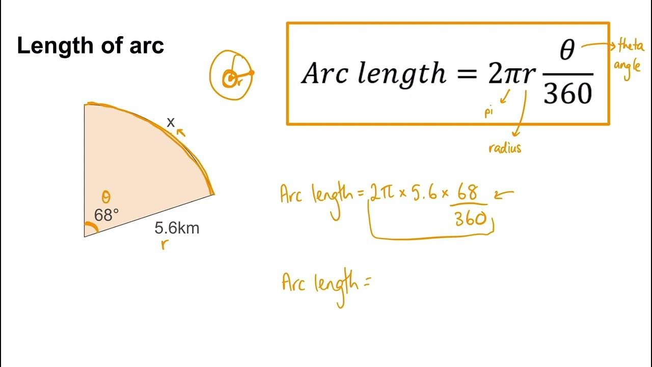 Trigonometry - Calculate arc length - YouTube