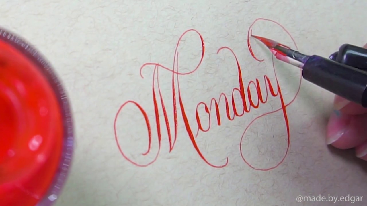 Monday Calligraphy - YouTube
