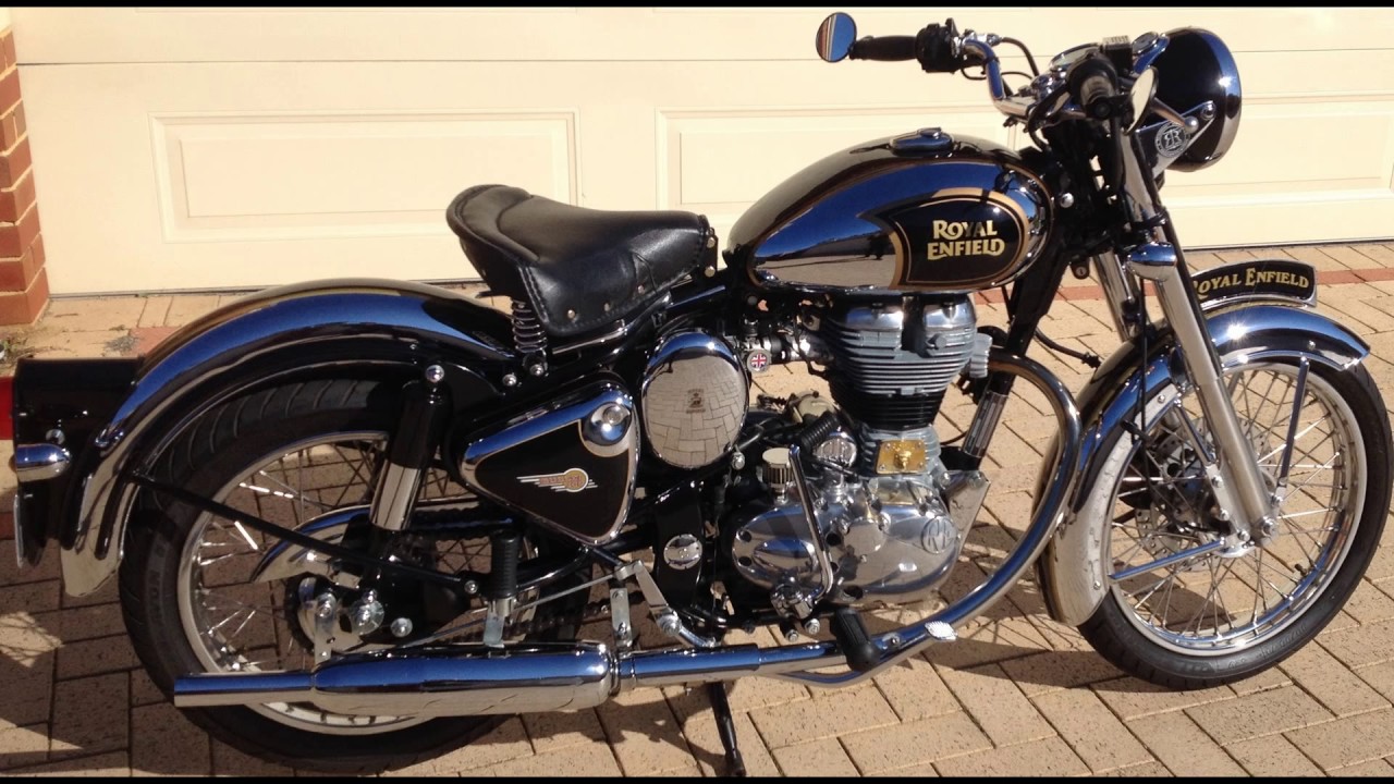 Royal Enfield C5 with 8 inch Headlight conversion - YouTube