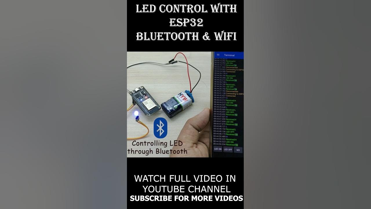 Led On Off Control With Esp32 Bluetooth And Wifiesp32 Esp32project Youtube