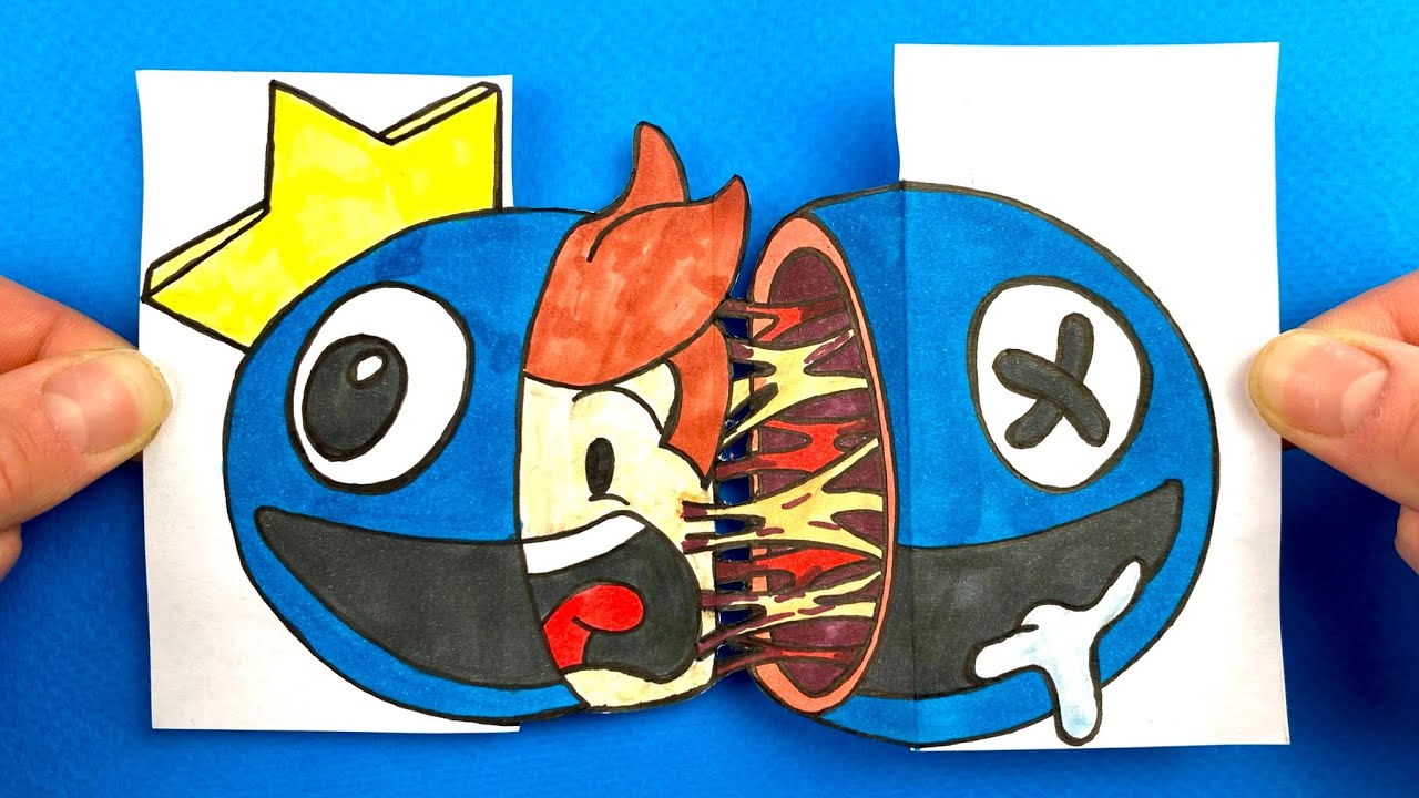 How To Draw RAINBOW FRIENDS with ROBLOX Transformations ARTS & PAPER ...
