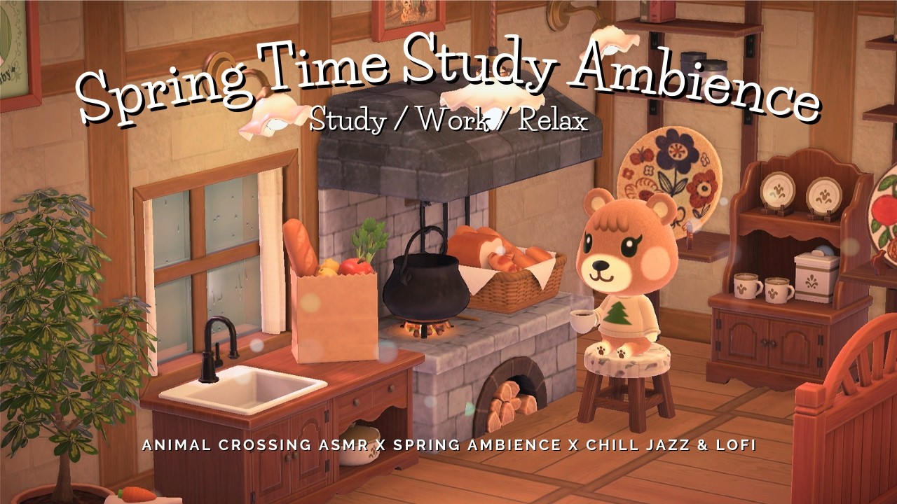 🌷🌸🌼 Relaxing Spring Day in Animal Crossing | Study & Sleep Ambience ️ ...