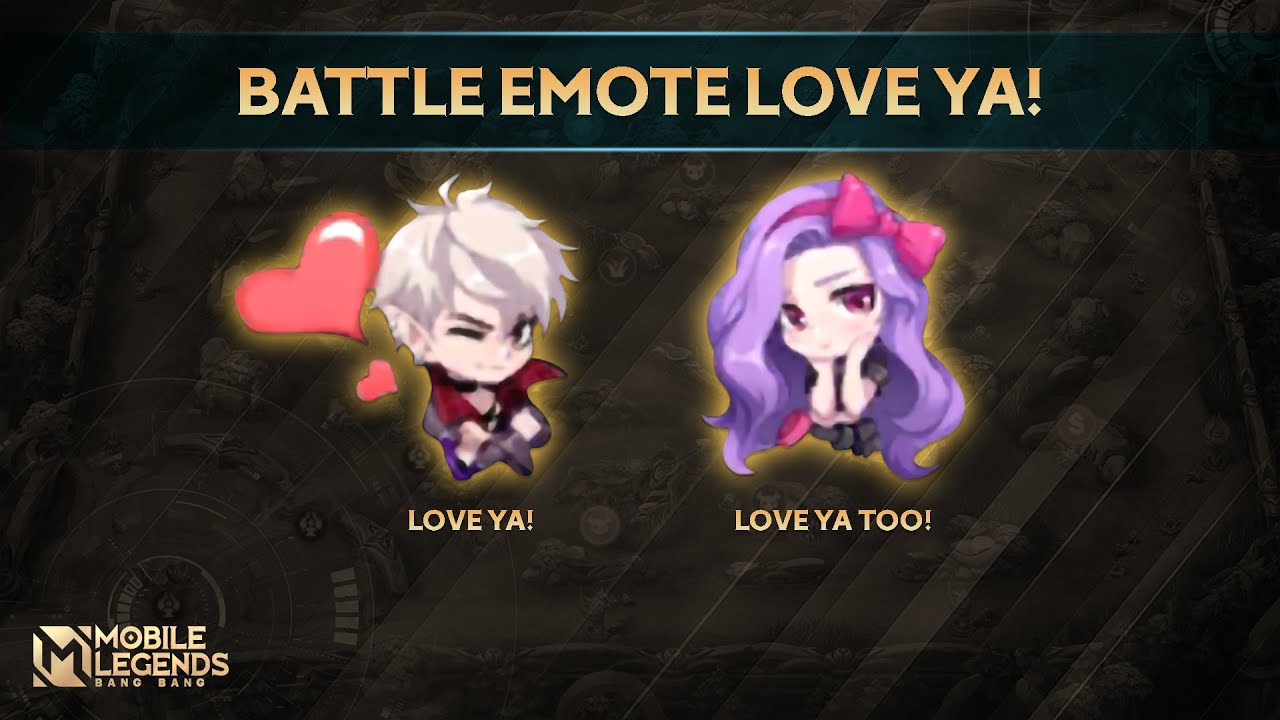 MOBILE LEGEND EVENT FREE BATTLE EMOTE LOVE YA! - YouTube