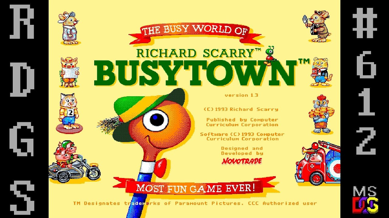 Random DOS Game Show #612: Richard Scarrys Busytown (1993) - YouTube