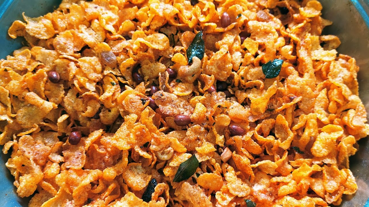 झटपट मक्याचा कुरकुरीत तिखट चिवडा | Maka chivda marathi recipe ...