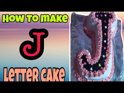 How to make "J" letter cake - YouTube