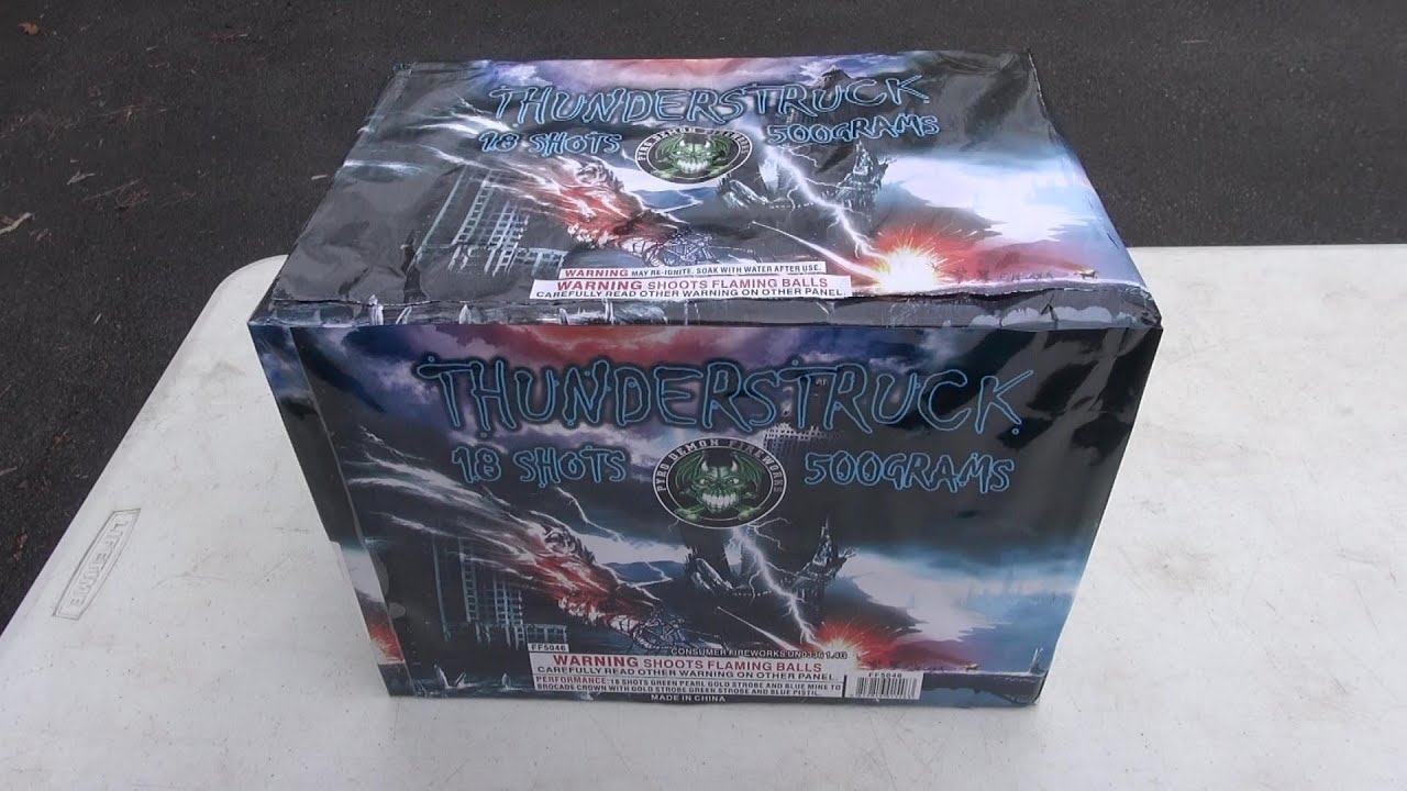 THUNDERSTRUCK - 500 GRAM CAKE - PYRO DEMON FIREWORKS - YouTube