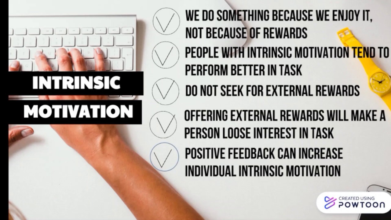 Intrinsic Motivation Vs Extrinsic Motivation Youtube