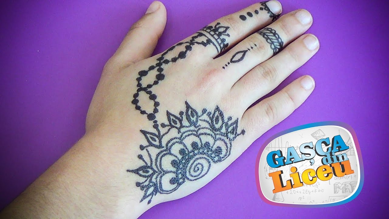 Tatuaj temporar - Floare de Lotus - YouTube