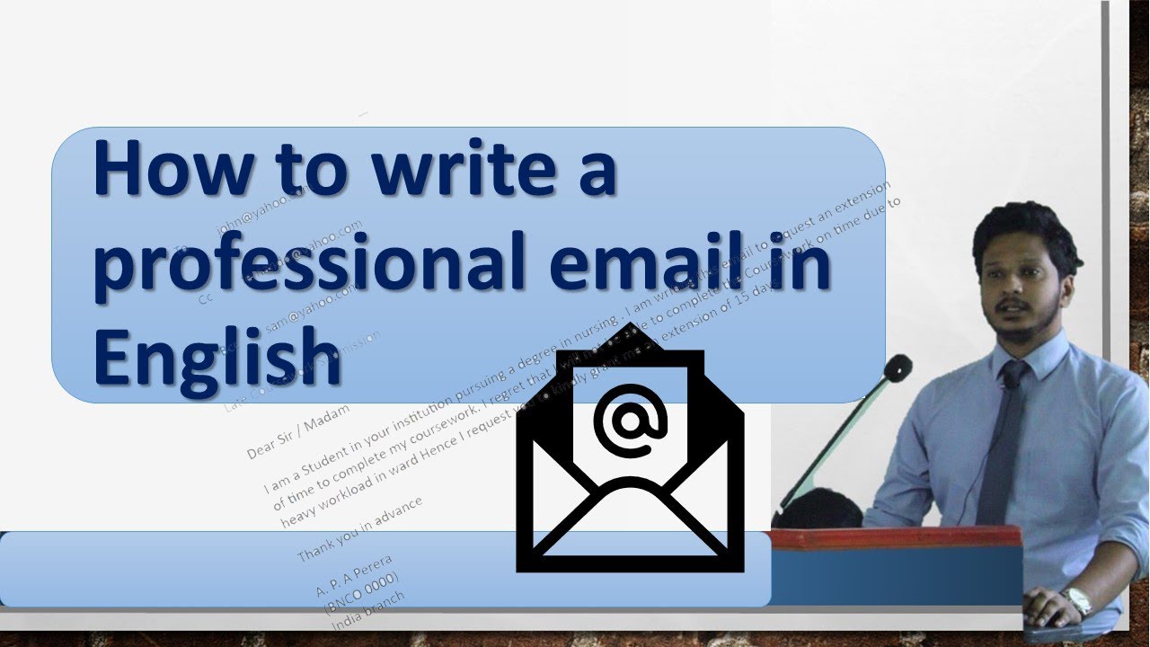 How to write a professional Email in English | Email Writing | Email ...
