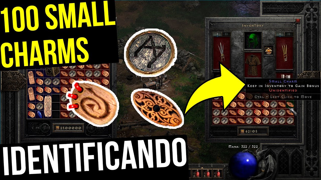 IDENTIFICANDO 100 Small Charms - Diablo 2 Resurrected! 100 Patuás ...