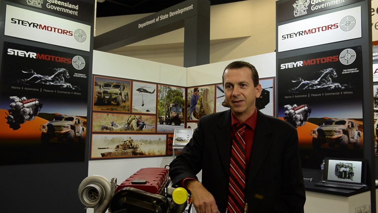 Steyr Motors Australia display at Land Forces 2016 - YouTube