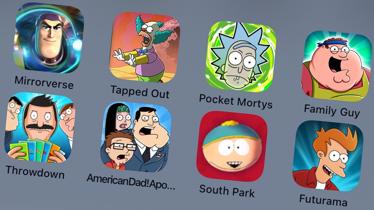 Disney Mirrorverse,Simpsons Tapped Out,Family Guy,American Dad,South ...