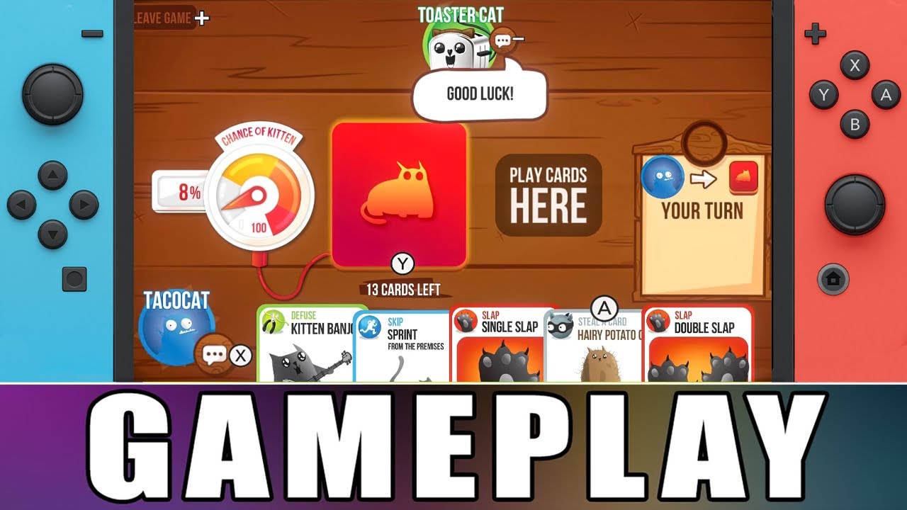 Exploding Kittens - Nintendo Switch Gameplay - YouTube
