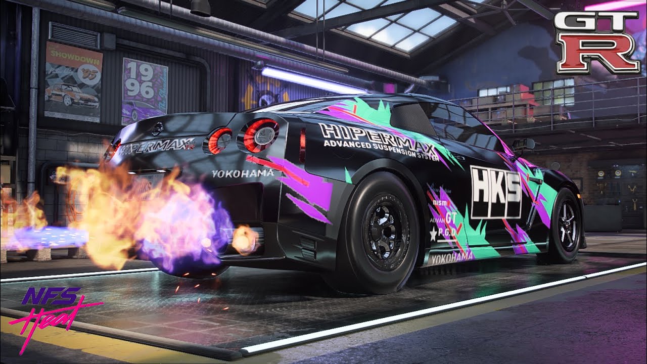 NISSAN GT-R R35 HKS DRAG : NFS Heat - YouTube