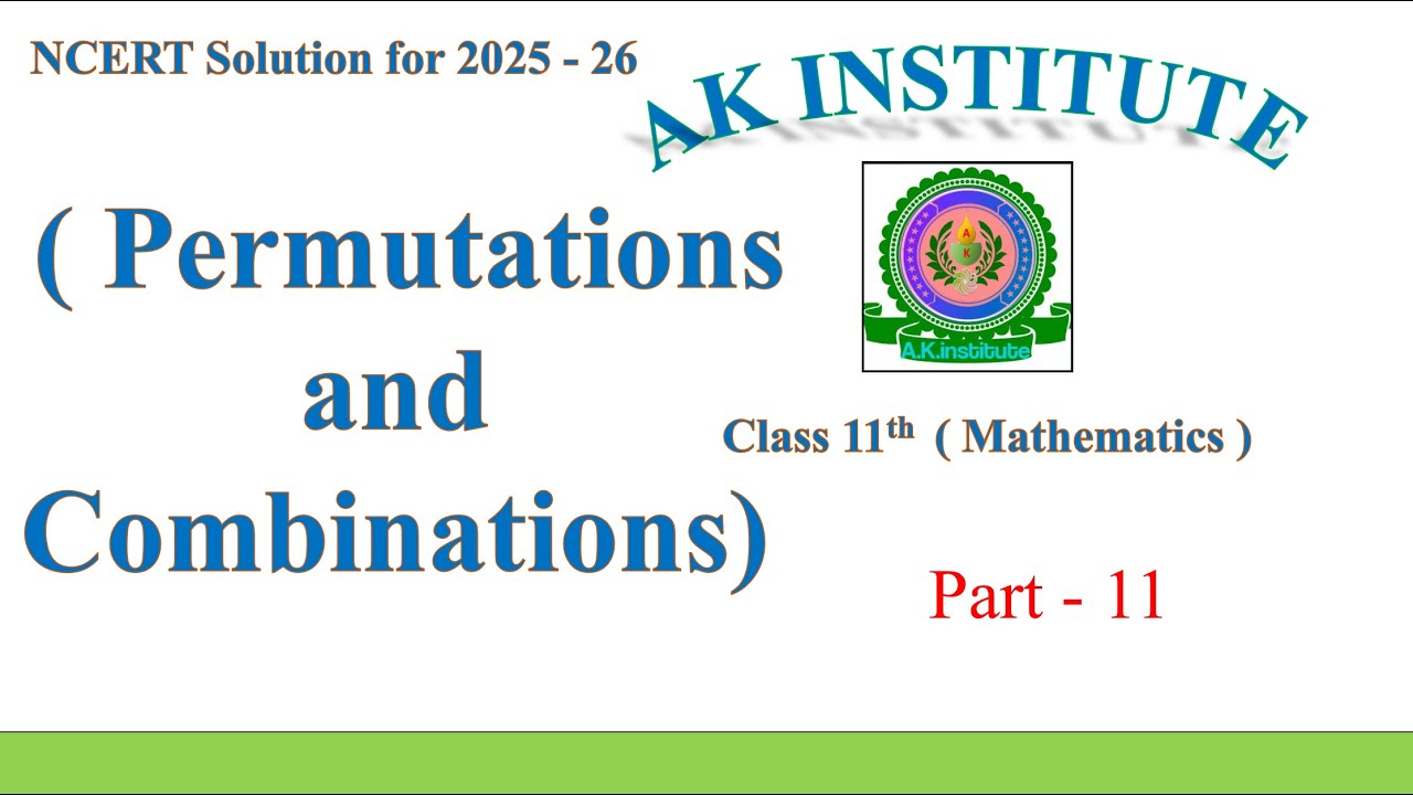 Permutations and Combinations || part 11 - YouTube