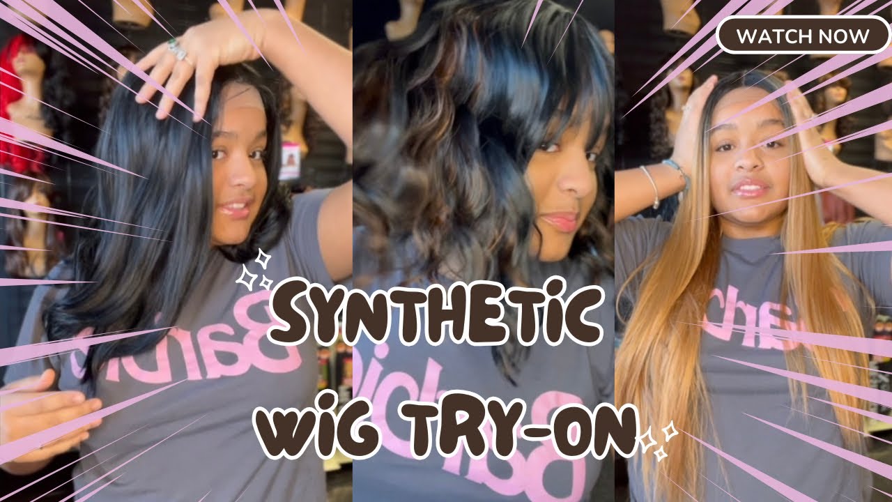 SYNTHETIC WIG TRY ON HAUL! 🛍️ - YouTube