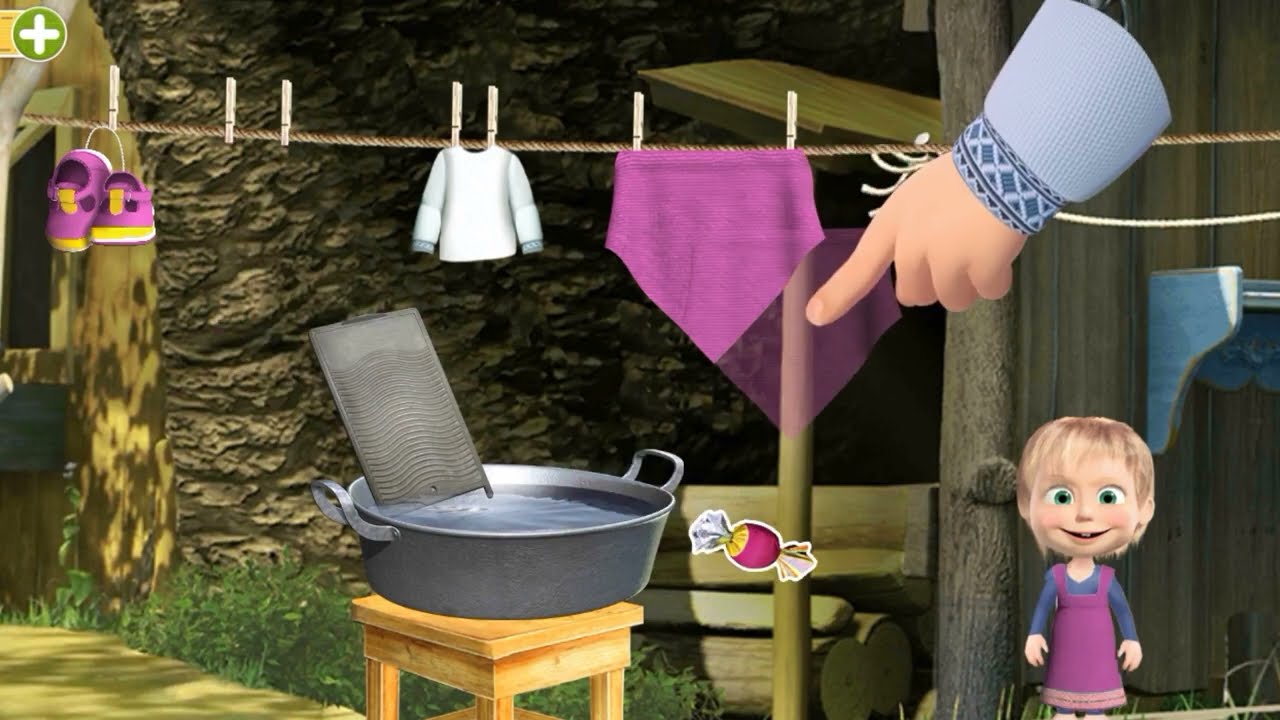 Masha and tha bear 🍯🐻 Masha clean up. and clothes washing - YouTube