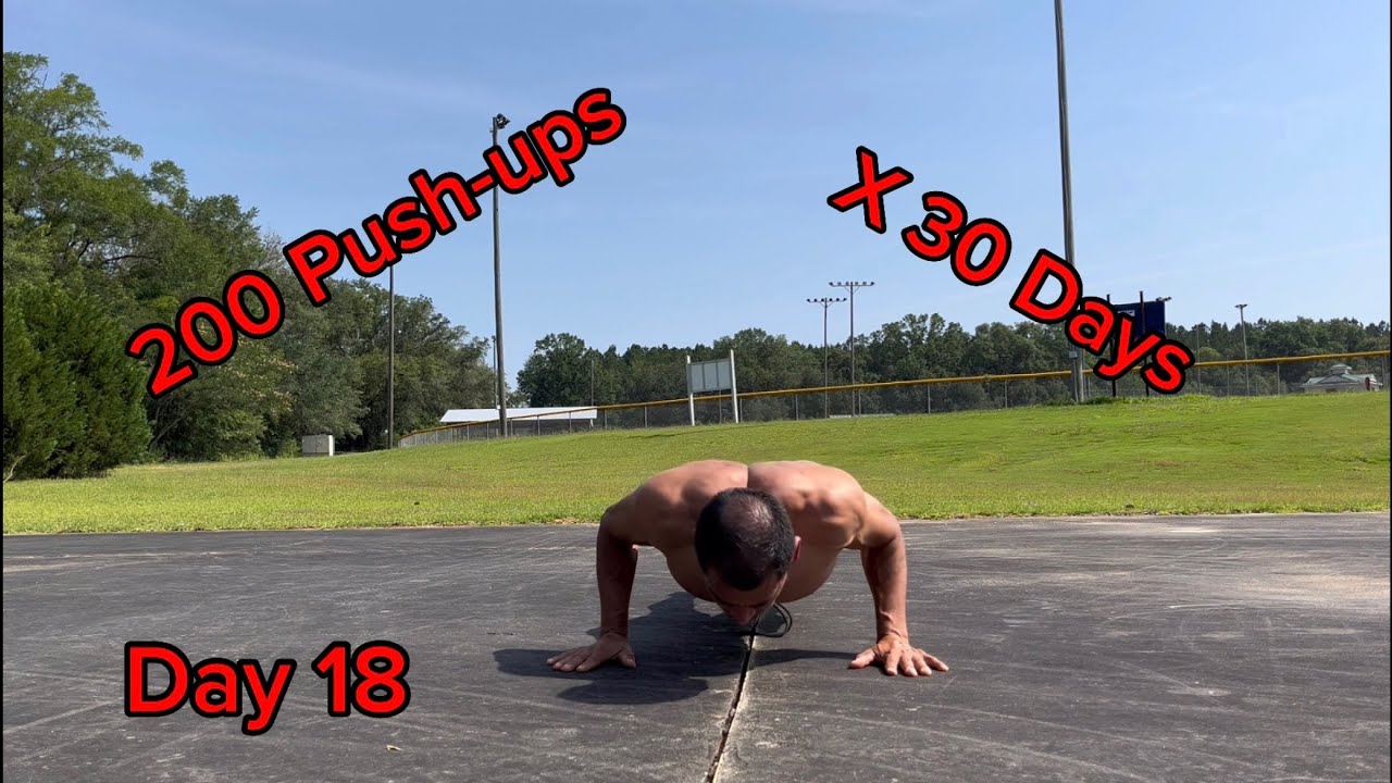 200 Push-ups A Day For 30 Days. Challenge 🔥💪🏽 (Day 18) - YouTube