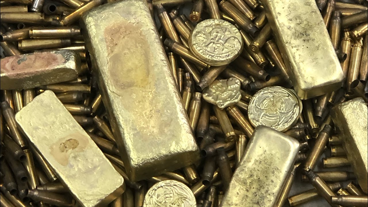 Melting brass bullet shells awesome haul!!! - YouTube