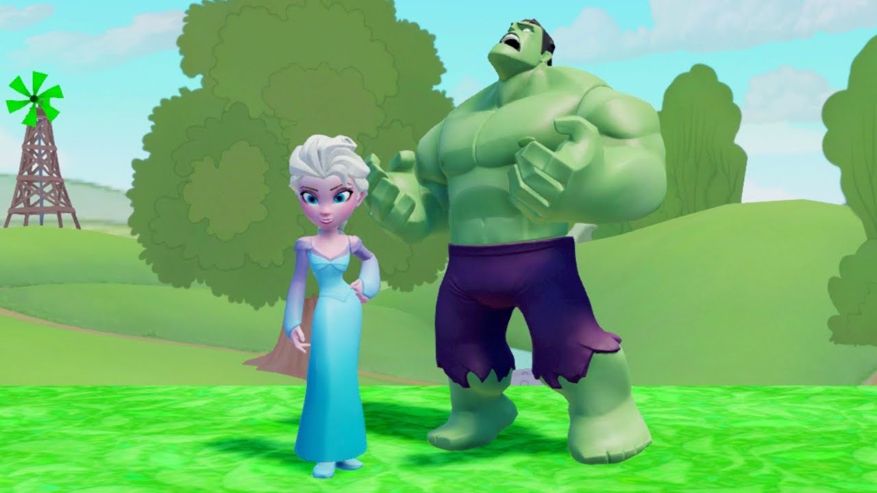 Frozen Elsa (Snow Queen) Hulk Break the Toilet in Superheroes A Hulk ...