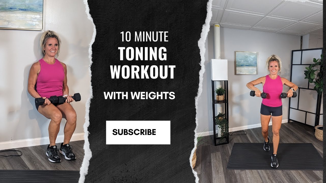 Quick 10 minute Toning Workout - With Weights- No Repeat-#39 - YouTube