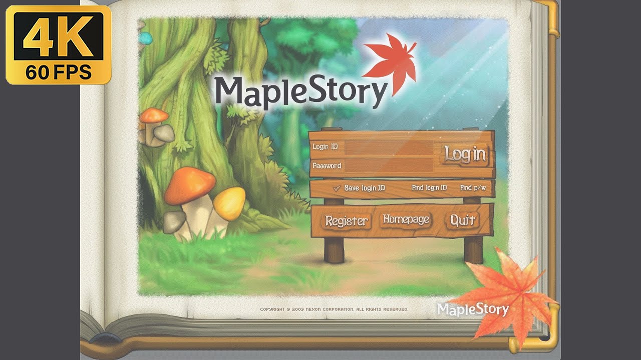 🍁4K60FPS MapleStory 新楓之谷 2-Hours Seamless Version BGM （Title） Study ...