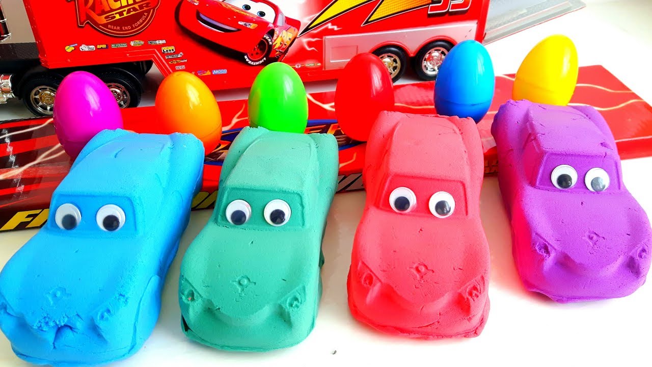 Kinetic Sand Car Toys How To Make For Kids - YouTube