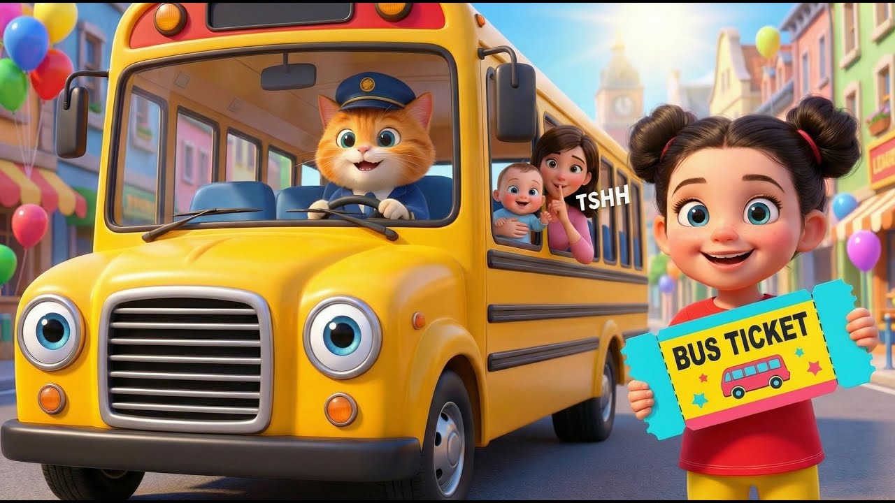 Wheels on the bus | Yellow bus trip | Nursery rhymes & kids songs ...