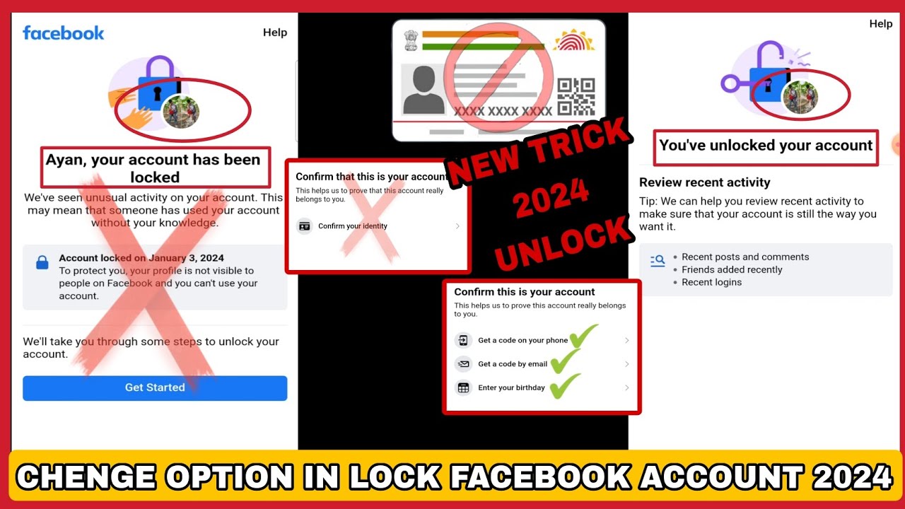 facebook your account has been locked 2024 | how to unlock facebook ...