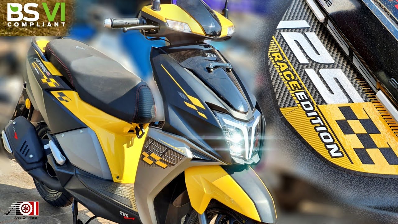 2021 TVS Ntorq 125 BS6 Yellow Race Edition CBS | New On Road Price List ...