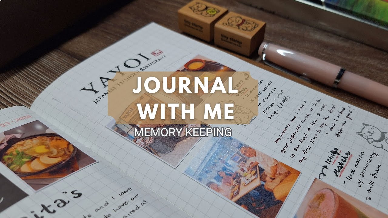 Scrapbook Journal With Me | Easy Grid Layout + Yayoi Japanese Food ...